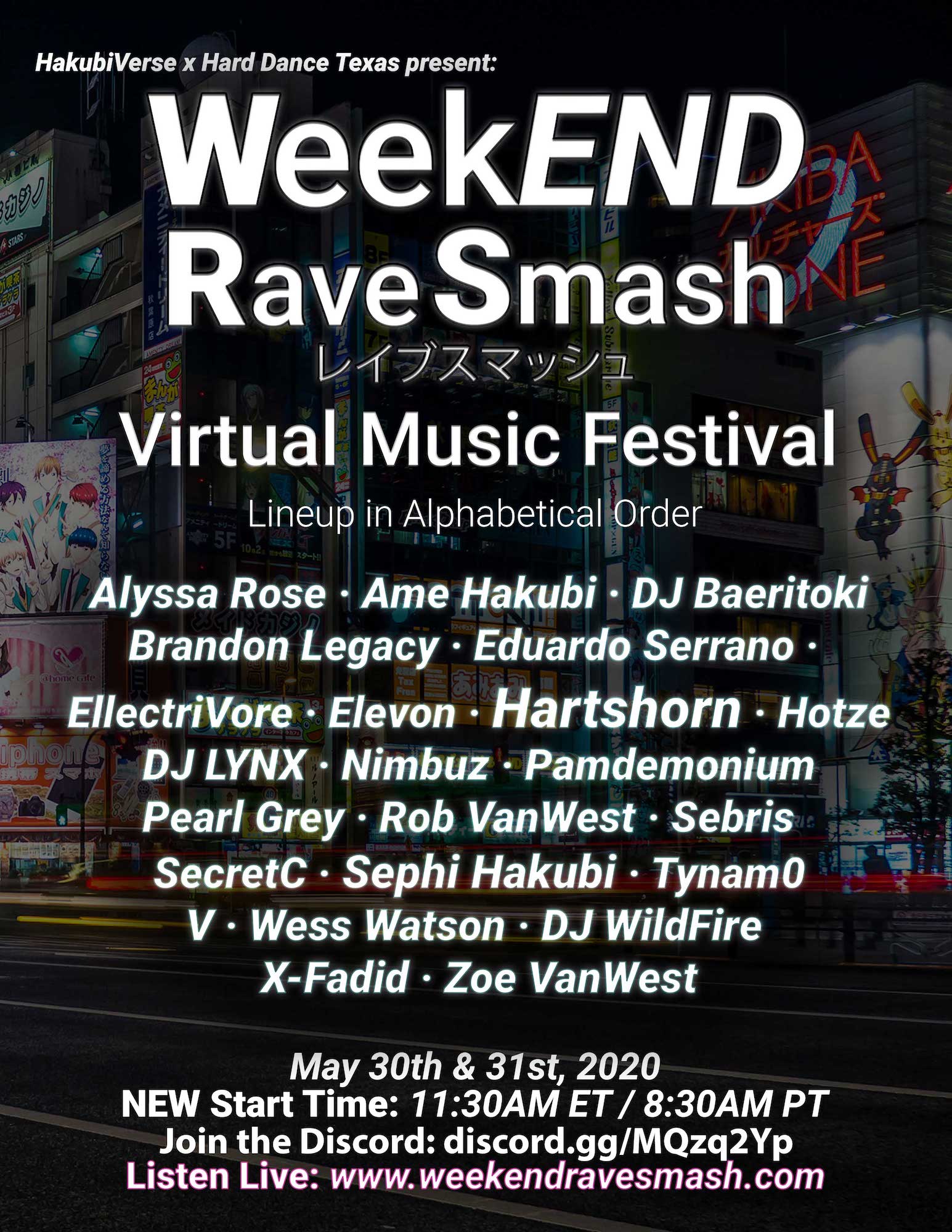 WeekEND Rave Smash Virtual Music Festival is in Progress All WeekEND ...